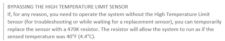 Does the SNOPRO-100 require a high-limit sensor? | Warmup